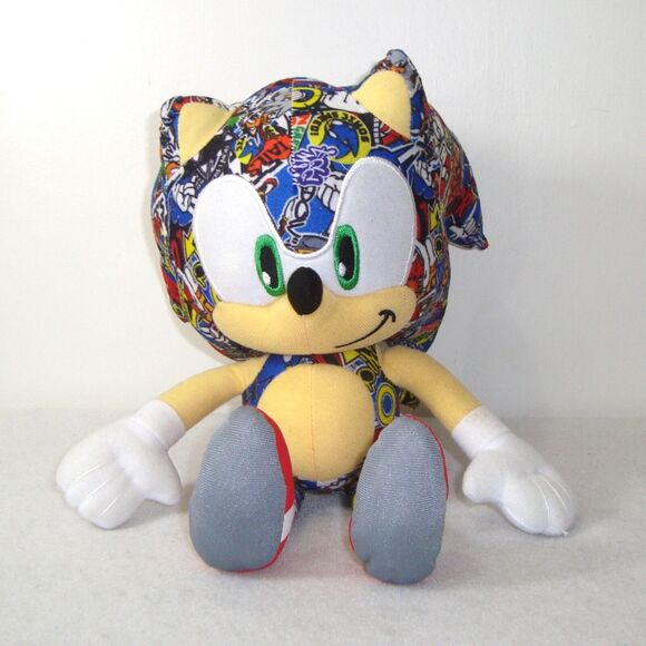 Sega | Toys | Sonic The Hedgehog Go Sega Plush Sticker Bomb Print Toy ...